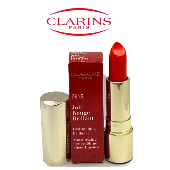Clarins | Makeup | Nib Clarins 76s Joli Rouge Brilliant Lipstick In Spicy Chili | Poshmark